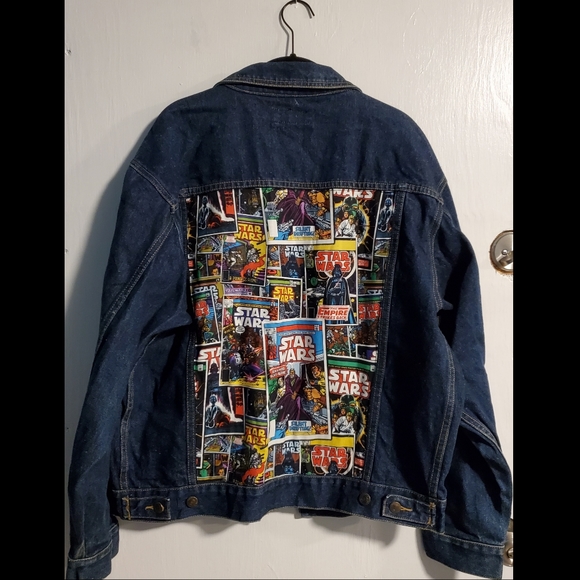 Spikes and Seams | Jackets & Coats | Nwt Denim Star Wars Patch Jacket ...